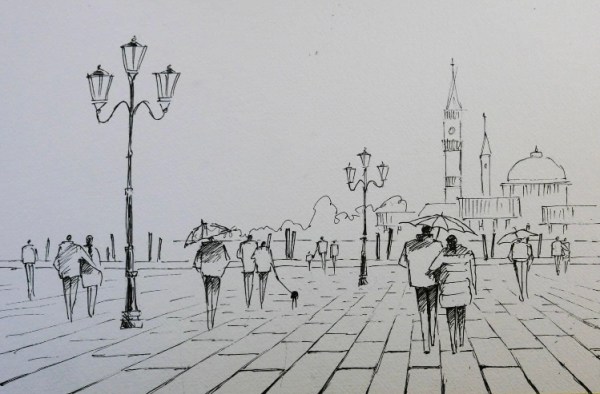 Stephen Coates – demonstration of line and wash – Halifax Art Society